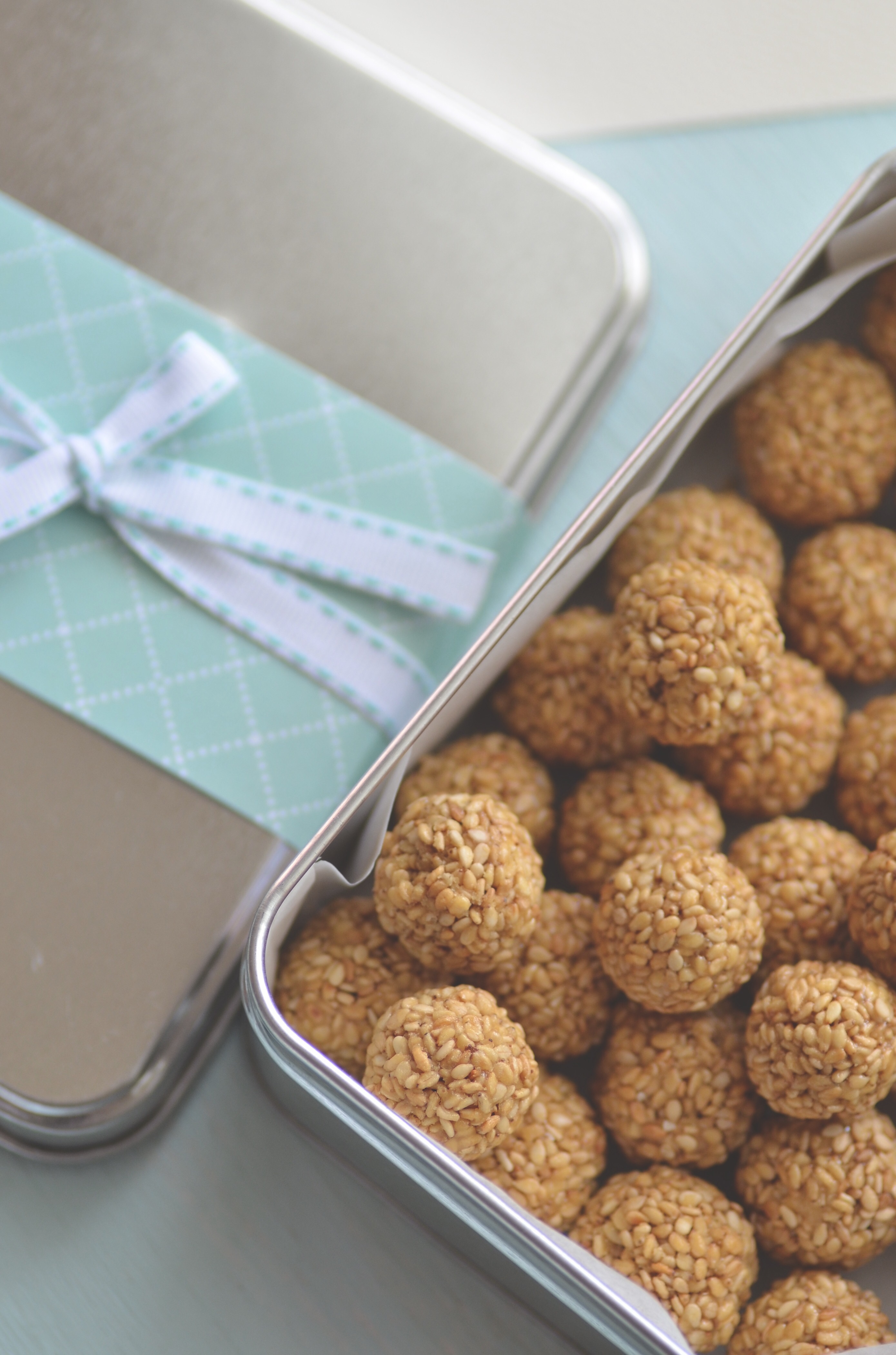 sesame seed candy with tahini